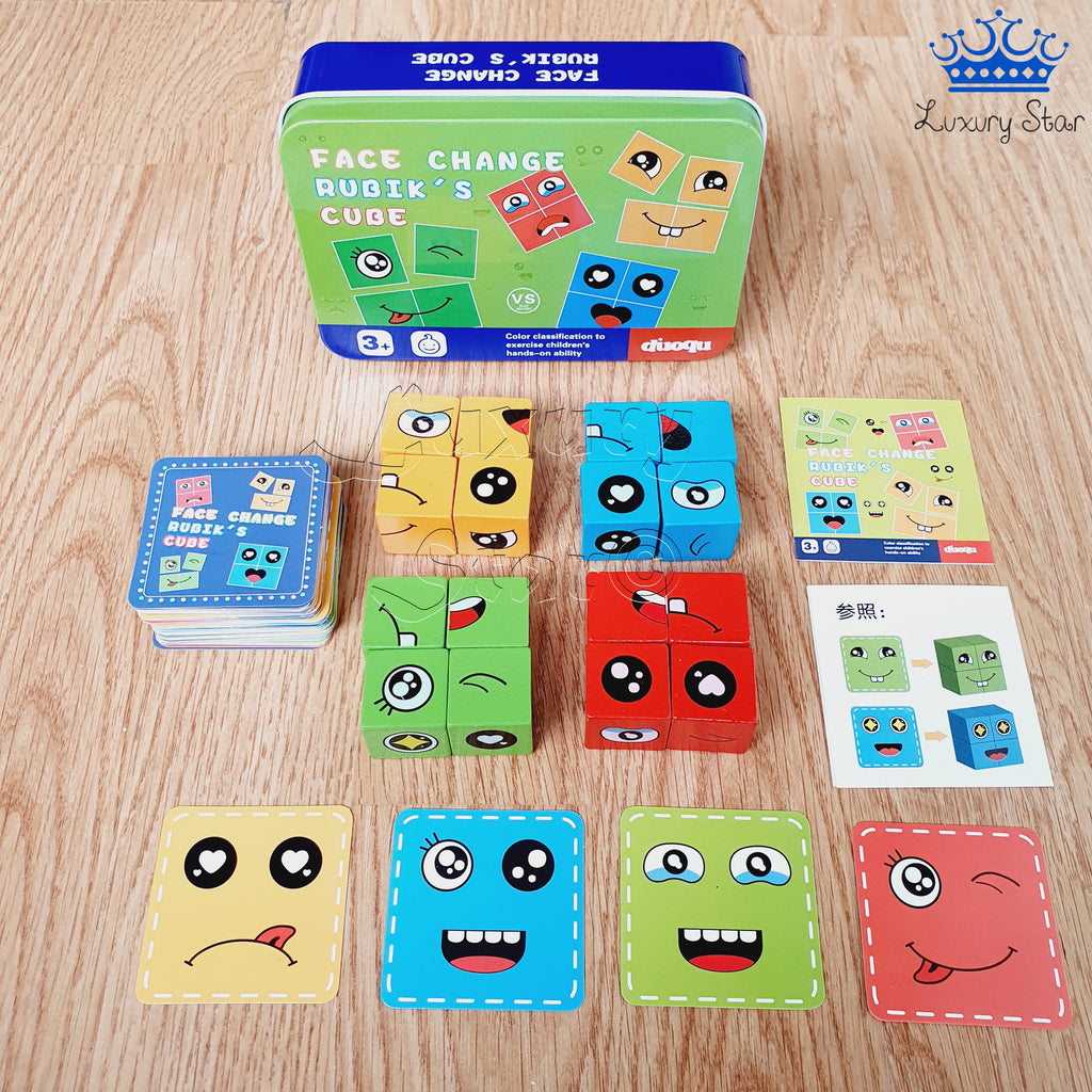 Juego Face Changing Cube Caras Metálico + Tarjeta – Cube Star