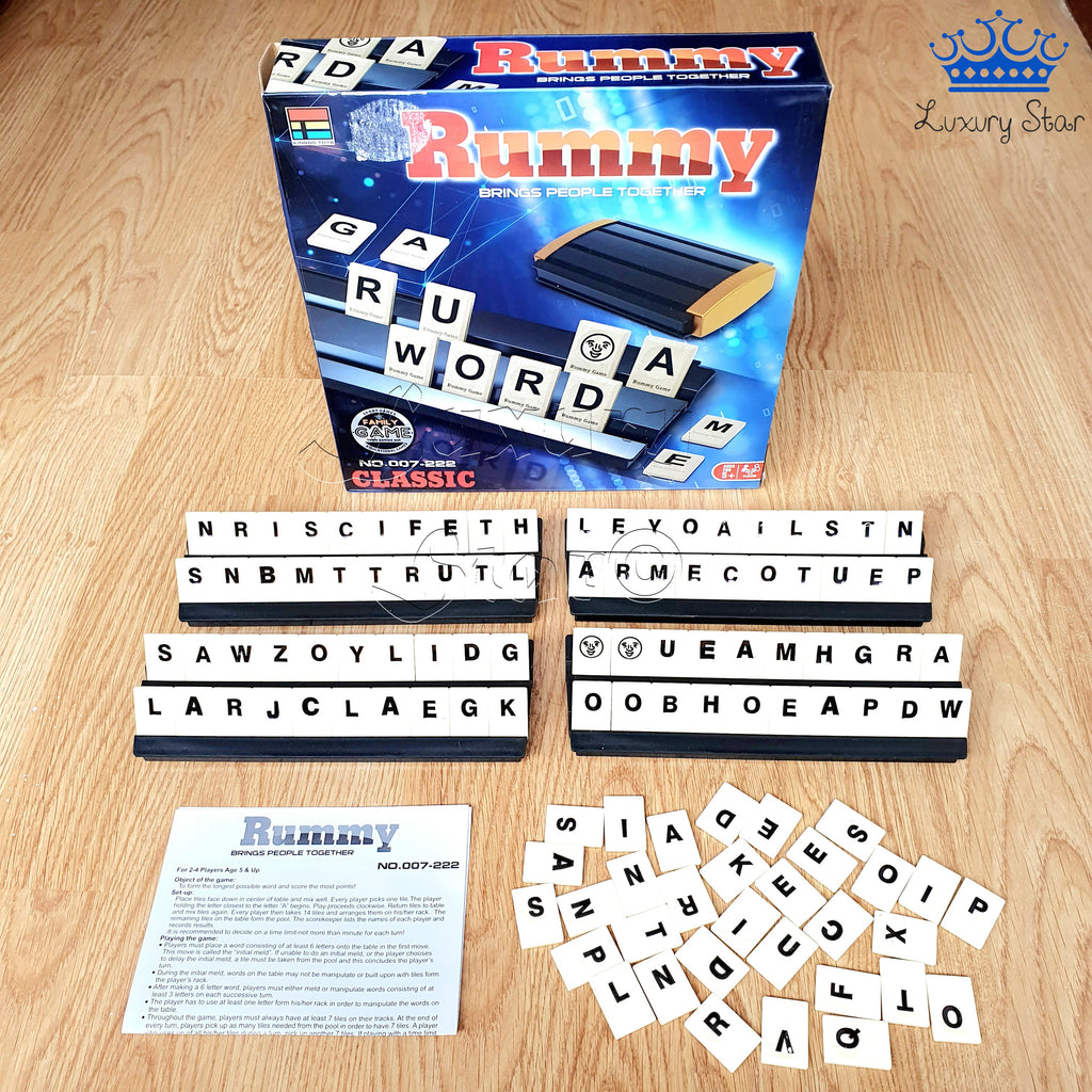 Rummy Letras Juego Mesa Palabras Familia Amigos Rummikub – Cube Star